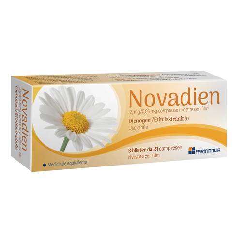 NOVADIEN*21CPR RIV 2MG+0,03MG - Farmacia Mazzini | Bologna (BO)